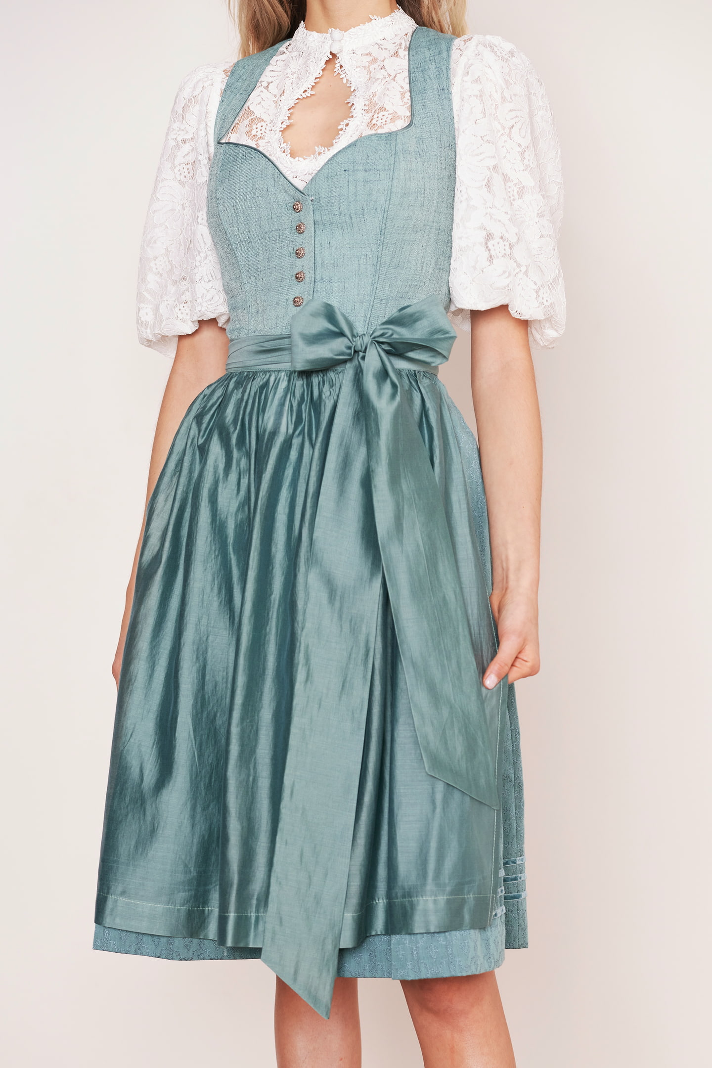 Dirndl Astrid (60cm) in turquoise in Julia Trentini Online Shop