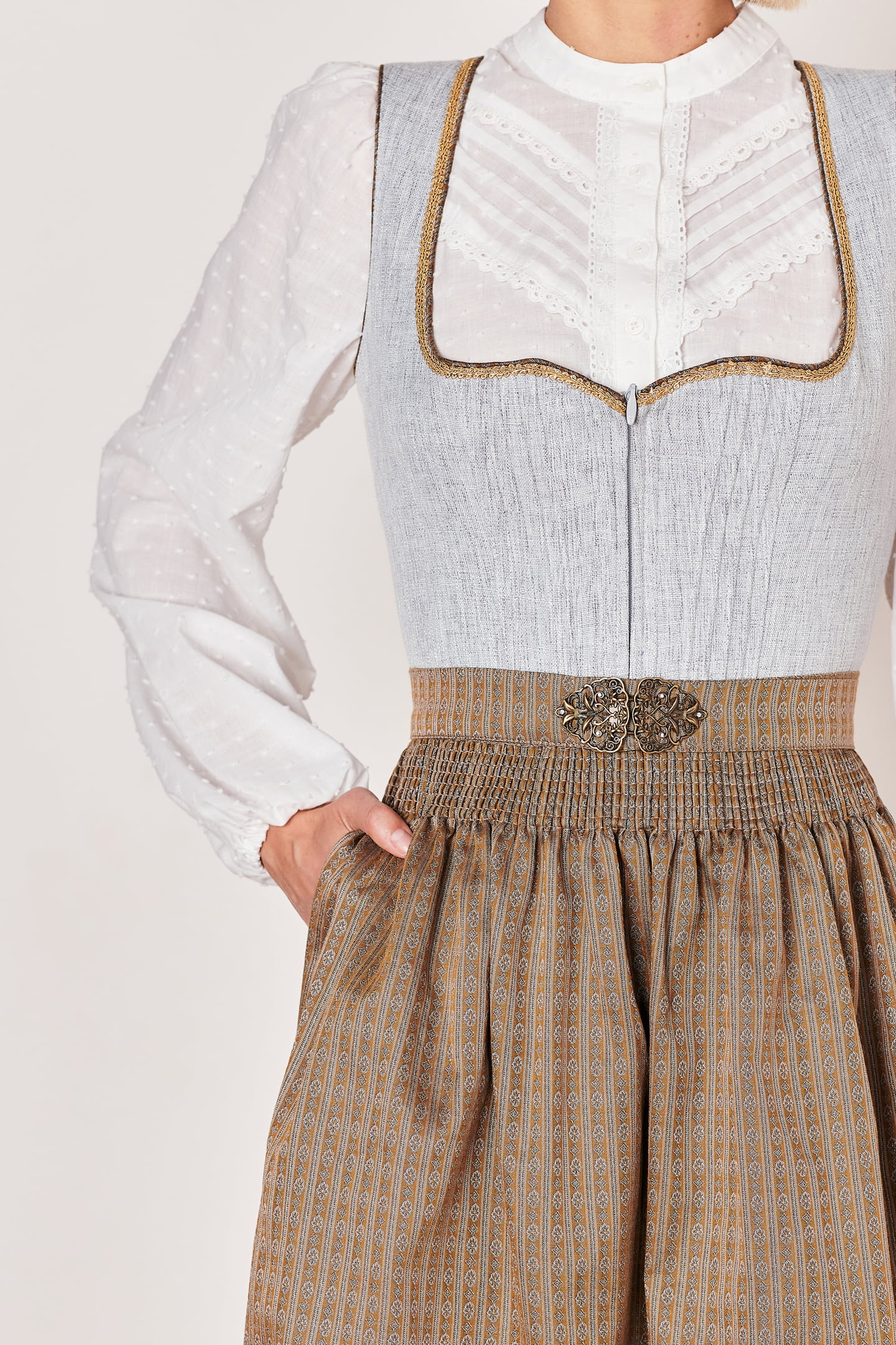 Dirndl Lena (60cm) in grey in Julia Trentini Online Shop